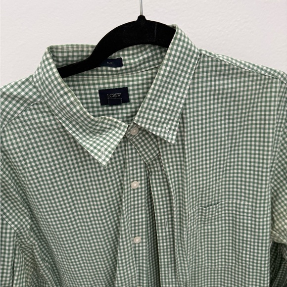 J. Crew | Shirts | J Crew Mens Green Gingham Shirt | Poshmark